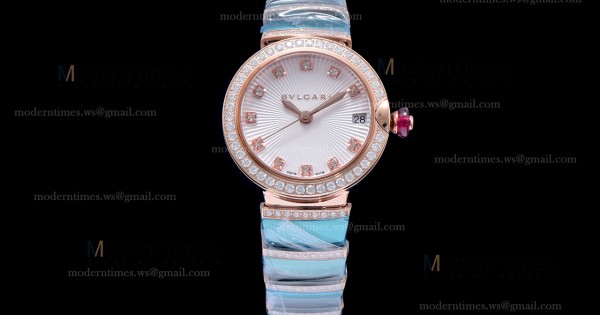 Bvlgari LVCEA Series Diams RG/RG Wht BVF Automatic/Quartz - LVCEA-30 ...