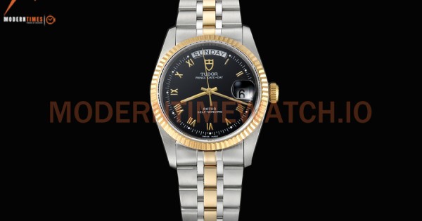 Tudor - Prince Date-Day 36mm Automatic YG/SS Blk/Rmn MKS A2824 ...