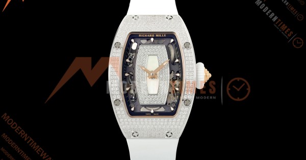 Richard Mille - RM07-01 Snow Set Diamond Crested Wht/RU White Mop ZF ...