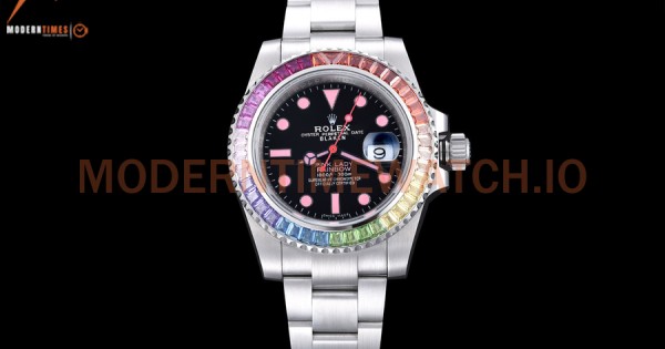 Rolex - Submariner 40mm Blaken Pink Lady SS/SS Diamond Black RAF VR3135 ...