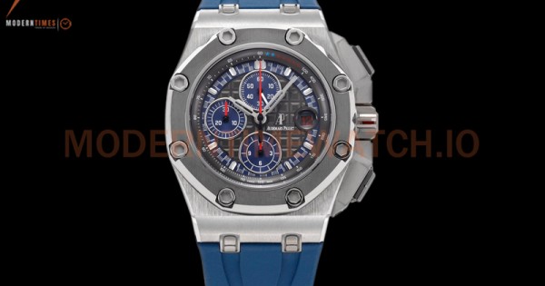 Audemars Piguet - AP ROO Chronograph 44mm SS/CER/RU Grey/Blue JJF A3126 ...