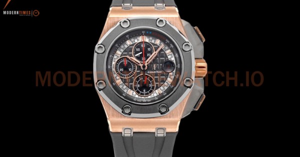 Audemars Piguet - AP ROO Chronograph 44mm RG/CER/RU Grey/Black JJF ...